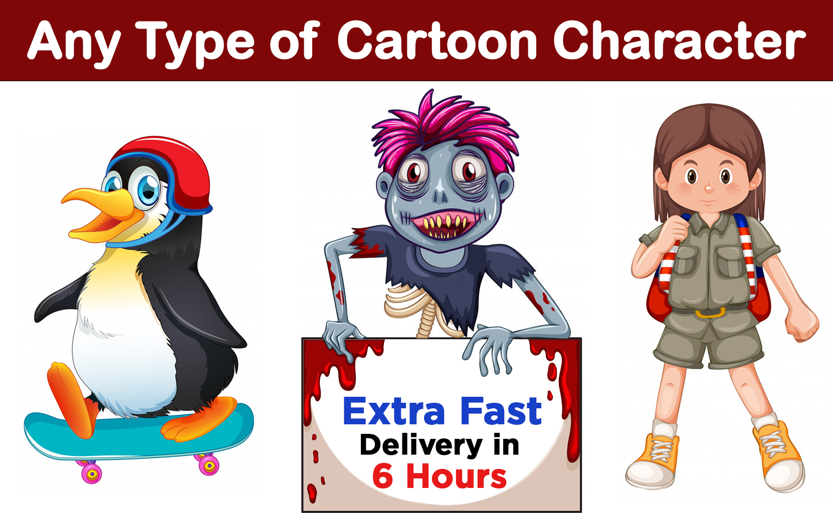 Draw Awesome Cartoon character for $15 - PixelClerks